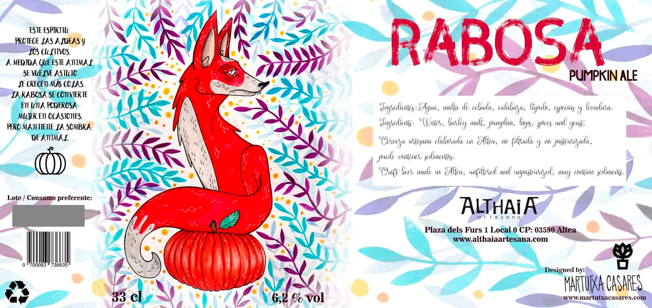 Llega Rabosa, la cerveza de este otoño – Cervezas Althaia